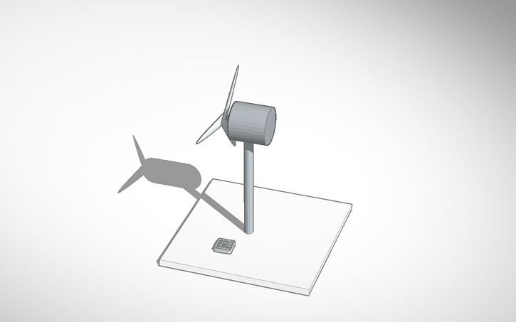 3D design working windmill - Tinkercad