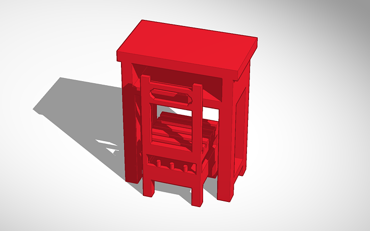 3D design Desk and Chair | Tinkercad