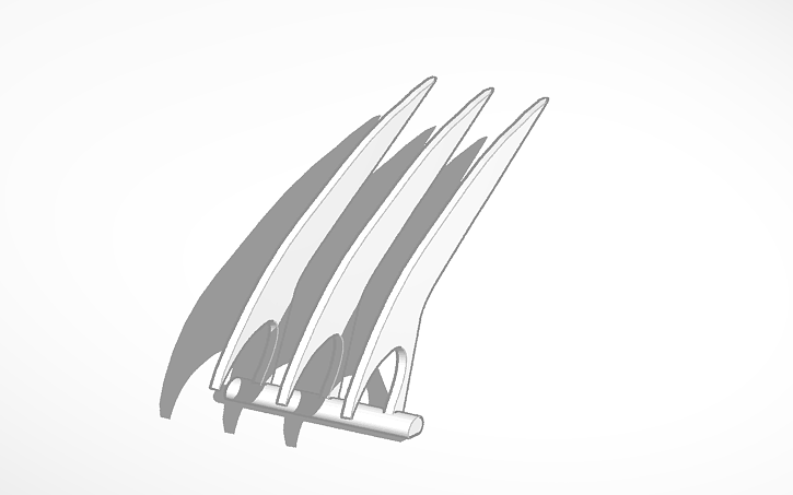 3D design Wolverine Claws - Tinkercad