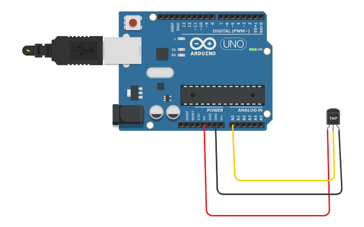Circuit Design Temperature Sensor With Arduino Uno Tinkercad 4069