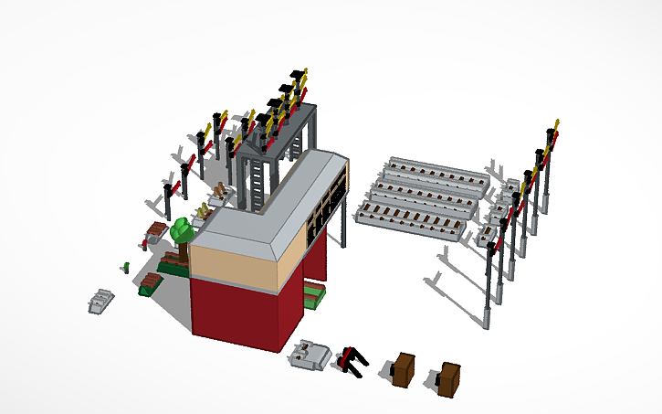 3D design Sim Lab Gravity Track - Tinkercad