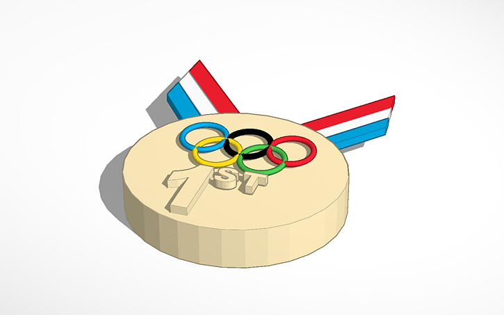 3D design My 1st Place Olympic Medal - Tinkercad