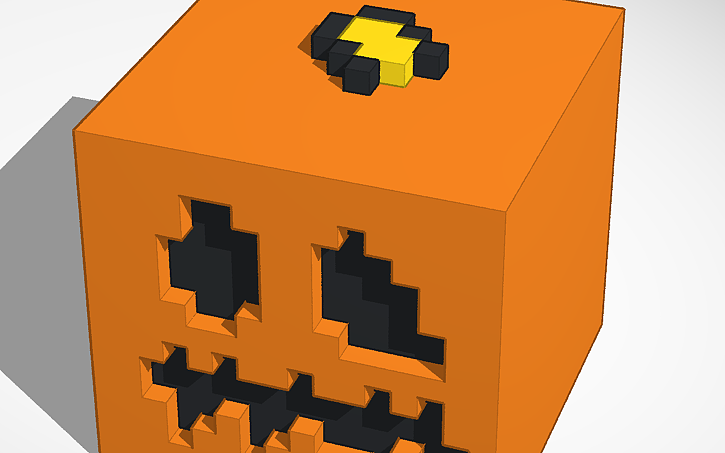 3D design Minecraft Pumpkin Head - Tinkercad