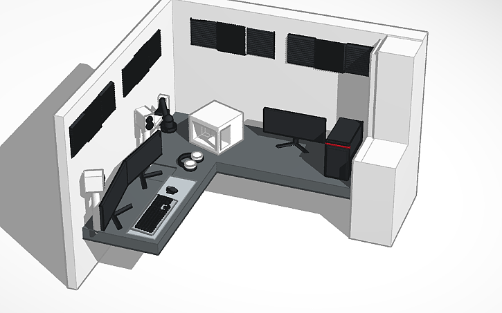 3D design Gaming setup | Tinkercad