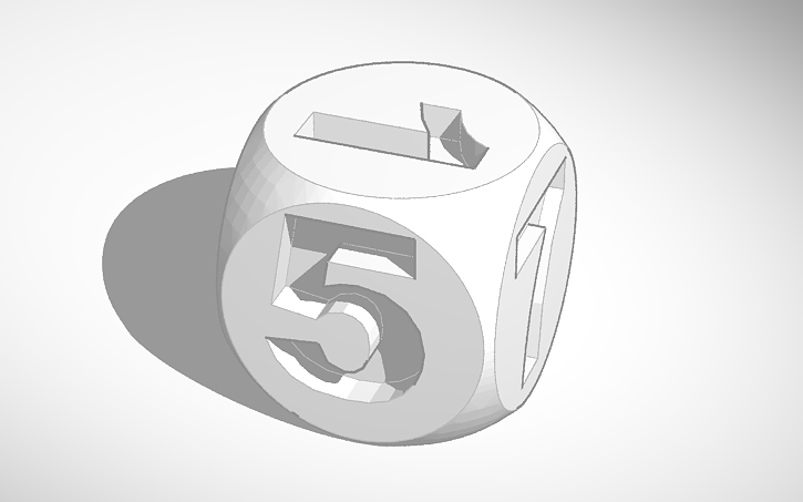 3D design Game Dice - Tinkercad