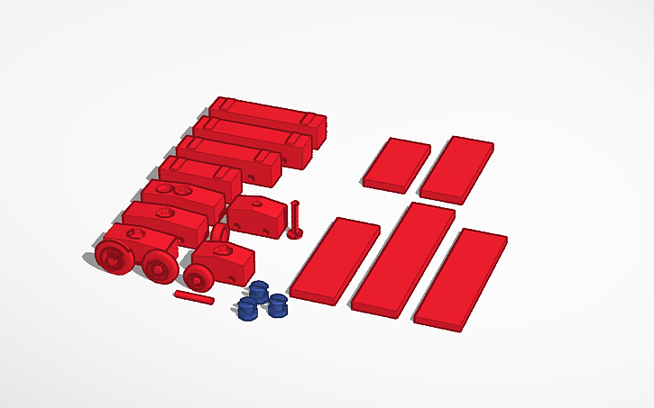 3D design Wooden Railway Wheel and Bogey - Tinkercad