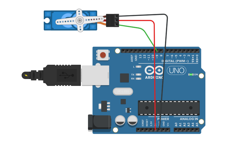 Circuit Design Control De Servo Tinkercad