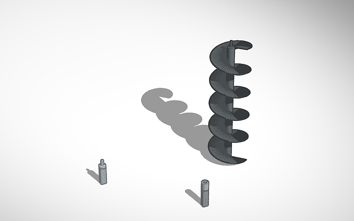 3D design auger - Tinkercad