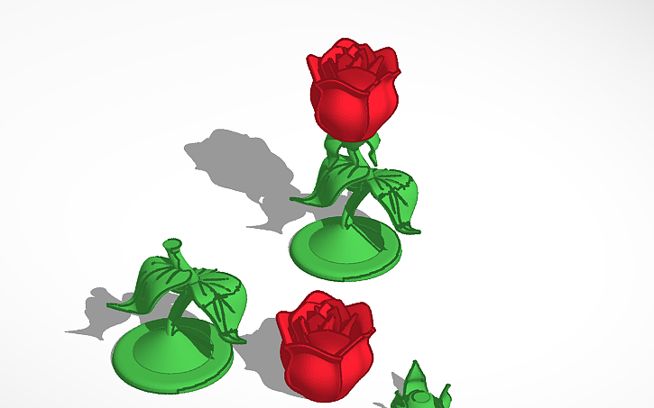 3D design rosa - Tinkercad