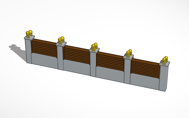 3D design fence - Tinkercad