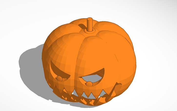 3D design Spooky Jack o' Lantern - Tinkercad