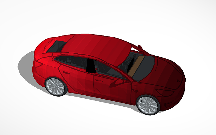 3D design Gradient Tesla - Tinkercad