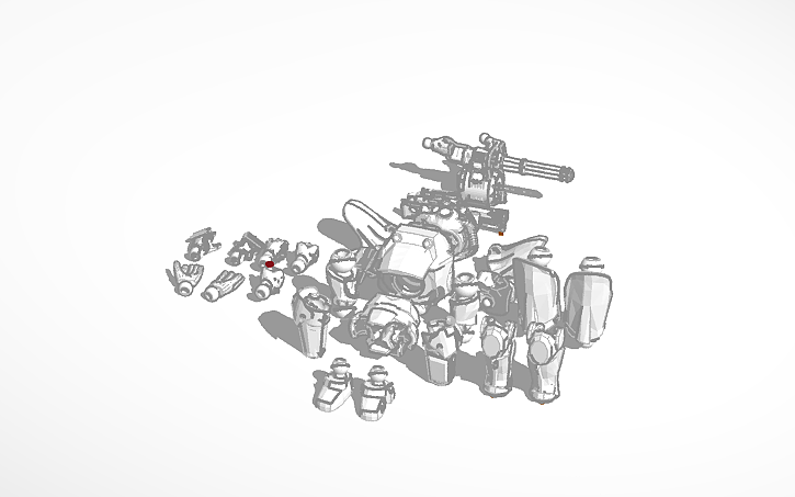 3D design T45 power armor - Tinkercad