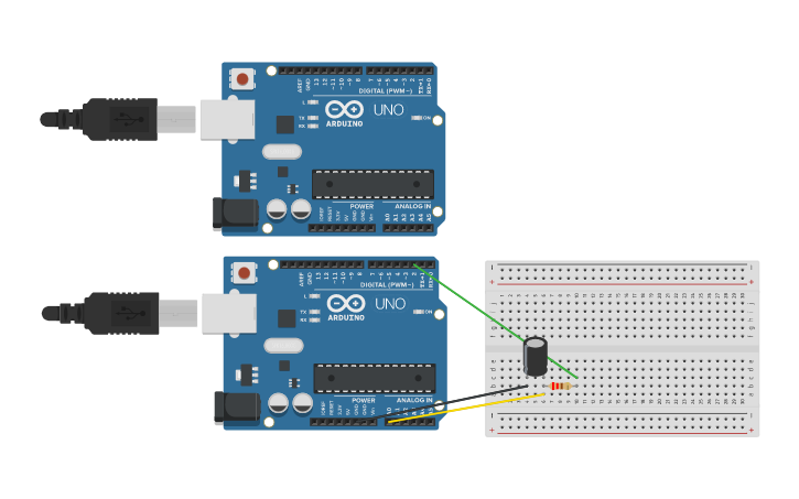 Circuit design Arduino Condensador - Tinkercad