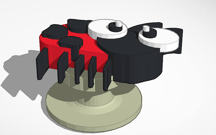 3D design Ladybug croc charm - Tinkercad