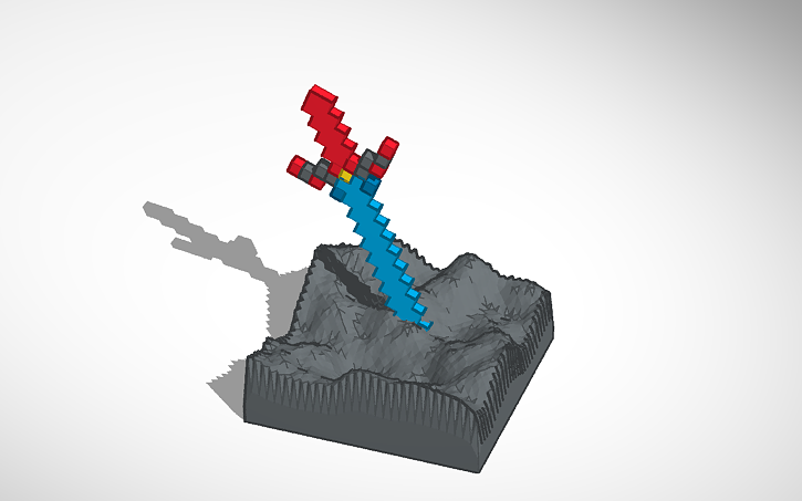 3D design Minecraft Sword - Tinkercad