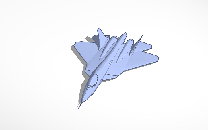 3D design Sukhoi Su-57 Fighter Jet - Tinkercad