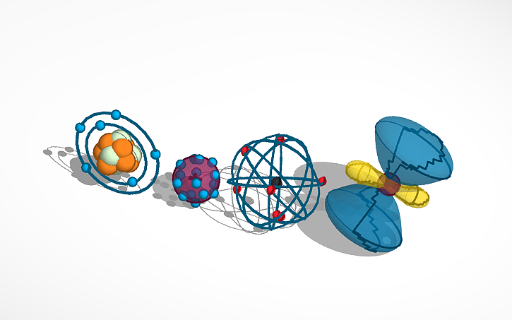 3D design atomic models - Tinkercad