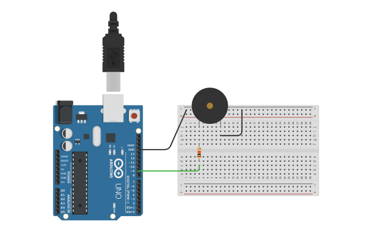Circuit design buzzer | Tinkercad