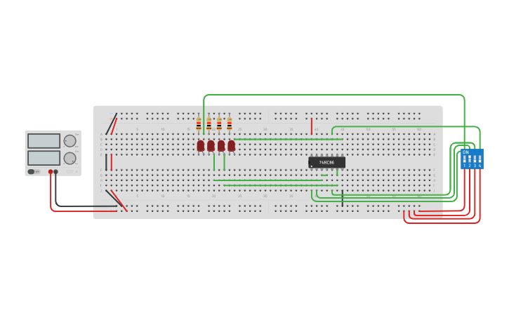Circuit Design 4 Bit Grey To Binary Code Converter Tinkercad