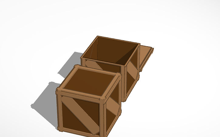 3D design Crates - Tinkercad