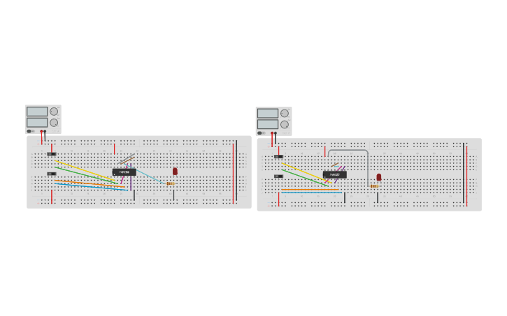 Circuit Design Porta Nand Con Nor E Porta Nor Con Nand Tinkercad