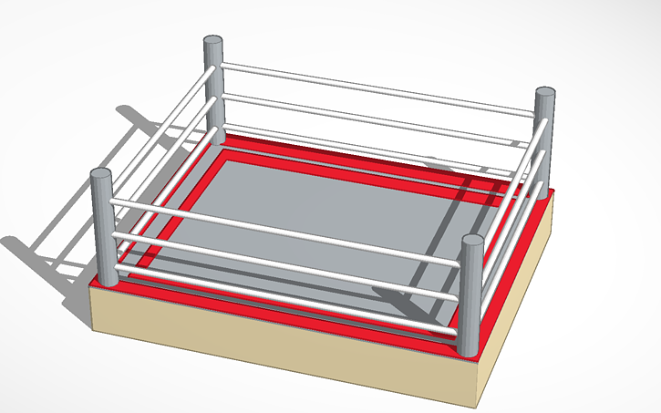 3D design Boxing Ring/ #RockyIV - Tinkercad