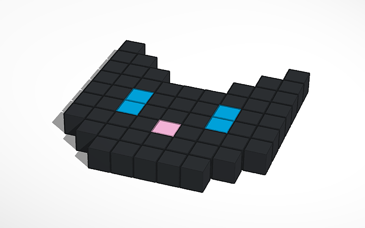 3D design cat pixel art - Tinkercad