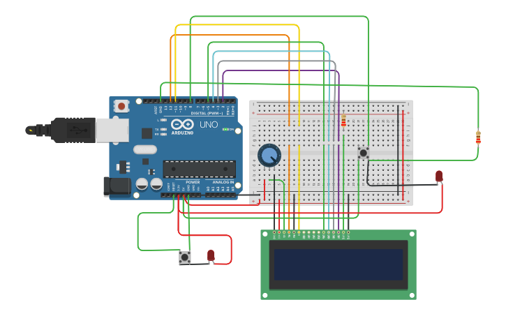 Circuit design Stopwatch - Tinkercad