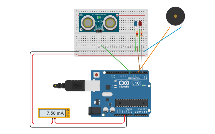 Circuit Design Copy Of Motor With Distance Sensor And Switch Tinkercad