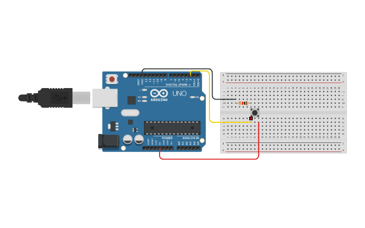 Circuit design Digital Input. - Tinkercad