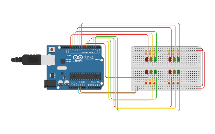 Circuit Design 4 Way Traffic Light Logic Tinkercad