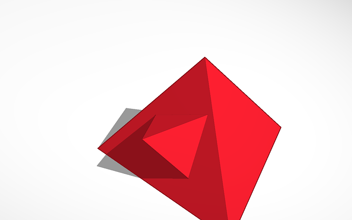 3D design Triangular pyramid - Tinkercad
