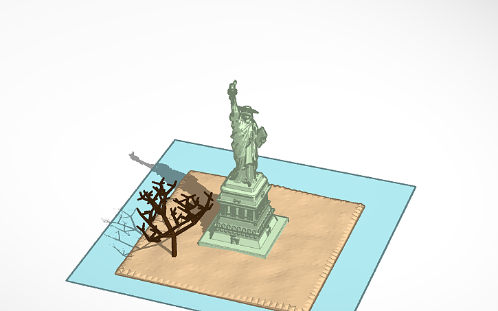 3D design The Statue Of Liberty - Tinkercad