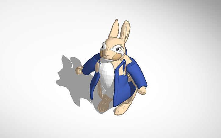 3D design Peter Rabbit (HE GOT 2 YEARS, HAPPY BIRTHDAY) - Tinkercad