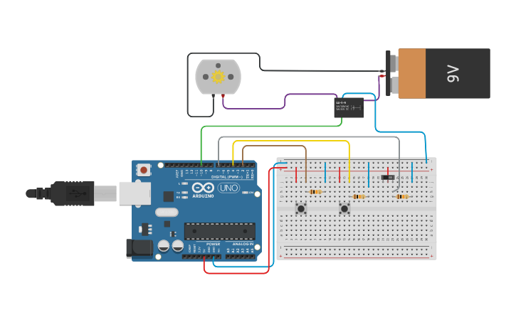 Circuit design projeto esteira 2021 | Tinkercad