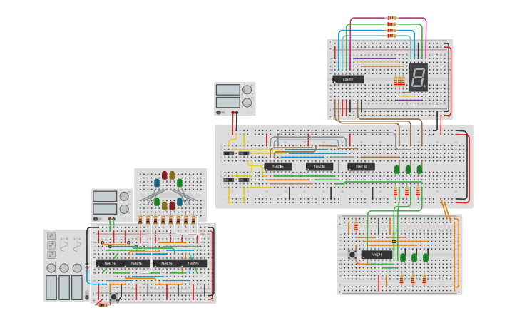 Circuit design Copy of 2 bit calculator - Tinkercad