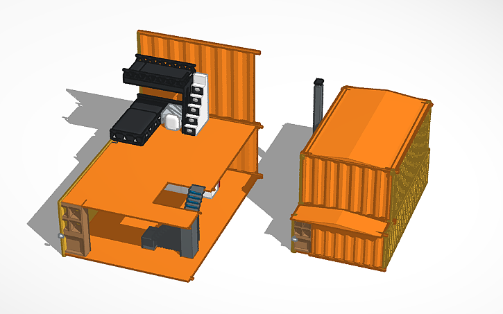 3d Design Shipping Container Sample Tinkercad