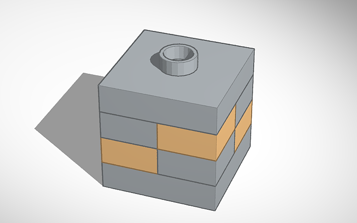 3D design Minecraft Lego Iron Ore | Tinkercad