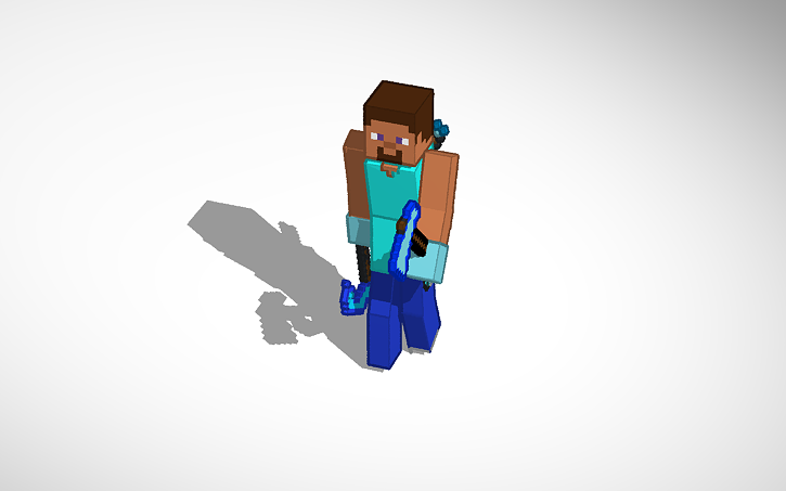 3D design Minecraft Realistic Steve - Tinkercad