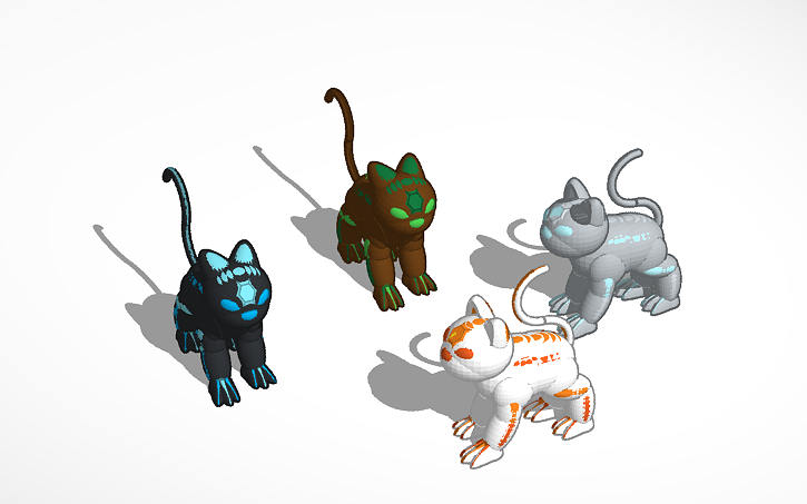 3D design Element Cats - Tinkercad