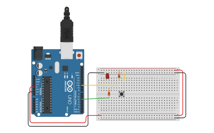 Circuit design 1a-pull down | Tinkercad