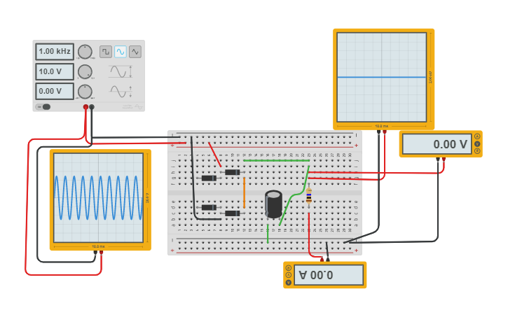 Circuit design Full Wave Rectifier - Tinkercad