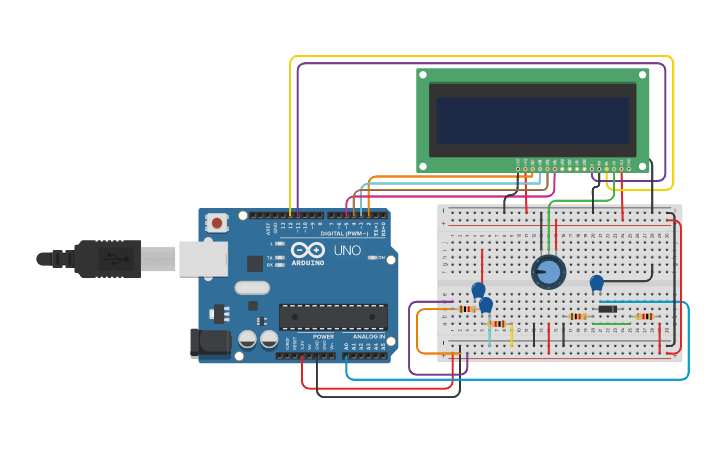 Circuit design Circuito Osciloscópio Portátil | Tinkercad
