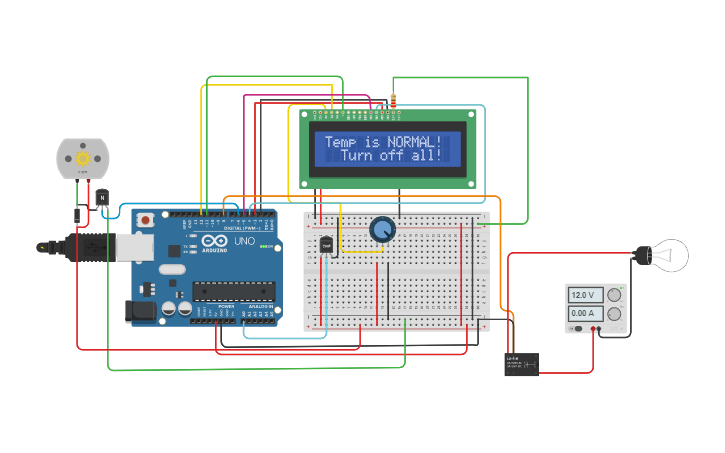 Circuit design Room_Temperature_Control | Tinkercad