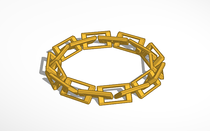 3D design CHAIN RING - Tinkercad