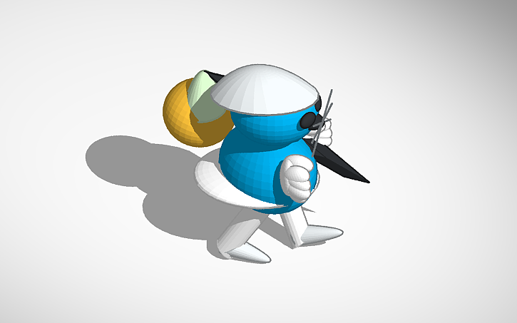3D design Smurf Cat - Tinkercad