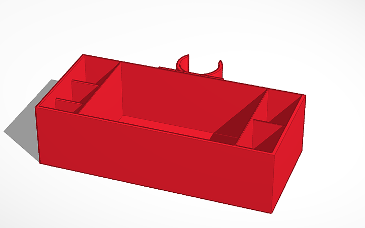 3D design Dual Monitor base storage box - Tinkercad