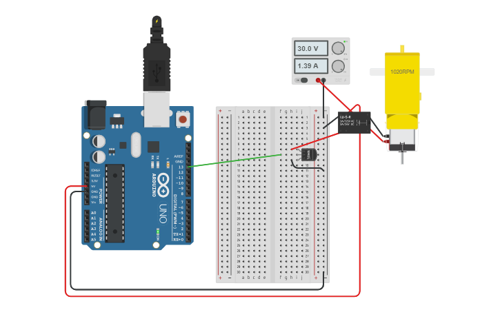 Circuit Design Relay Tinkercad