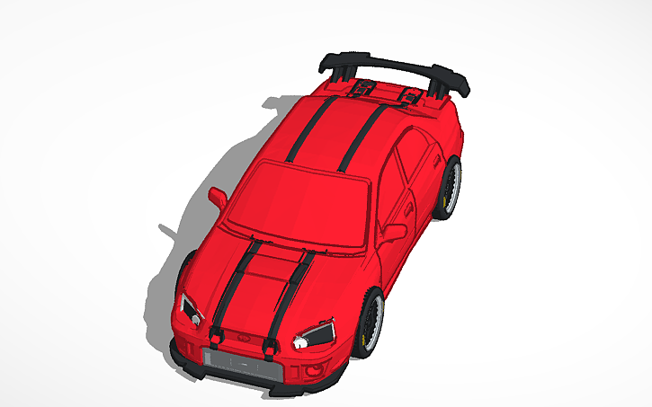 3D design Subaru drift car - Tinkercad